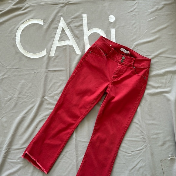 CAbi | Pants & Jumpsuits | Cabi Fun And Sassy Cropped Redorange Pants ...